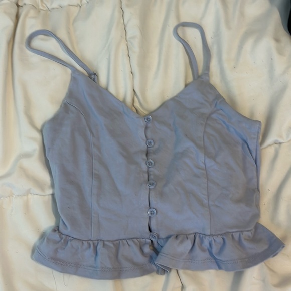 Forever 21 | Tops | Bluepurple Ish Tank Top With Bottons | Poshmark